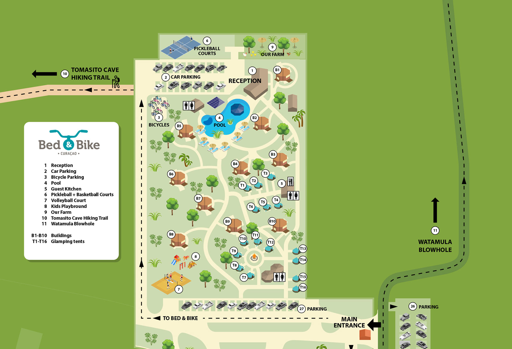 Hotel Facilities B&B Westpunt - Bed & Bike Curacao